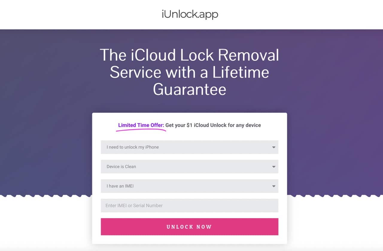 iUnlock.app - iCloud Lock Removal Service with a Guarantee